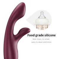 China Medical silicone G-spot orgasm vibrator double headed 7-speed vibration  USB charging heating function Clitoral Stimulation for sale
