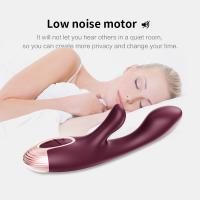 China Medical silicone G-spot orgasm vibrator double headed 7-speed vibration  USB charging heating function Clitoral Stimulation for sale