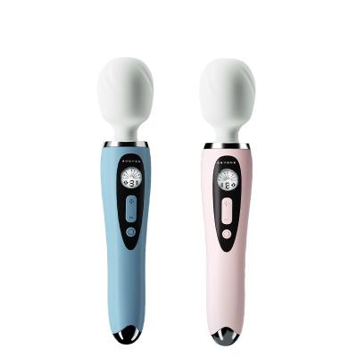 China Intelligent Heating AV Wand Vibrator with Crystal Screen 10 Modes Silicone 139g for sale