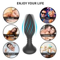 China Silicone Anal Vibrator Prostate Massager 10 Modes Remote Control Vibrating Butt Plug for Women for sale