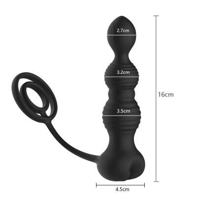 China Wireless Remote Control Anal Butt Plug Prostate Massager 10 Vibration Modes for Men Women for sale