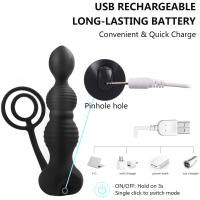 China Wireless Remote Control Anal Butt Plug Prostate Massager 10 Vibration Modes for Men Women for sale