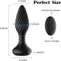 China Silicone Anal Vibrator Prostate Massager Remote Control Butt Plug 10 Vibration Modes for sale