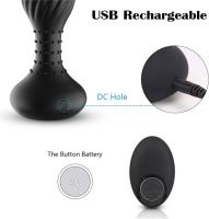 China Silicone Anal Vibrator Prostate Massager Remote Control Butt Plug 10 Vibration Modes for sale