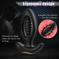 China Wireless Remote Control Powerful Anal Vibrator Butt Plug Silicone Sex Toy for Adults 126mm for sale