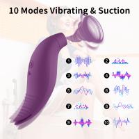 China Waterproof Clitoral Sucking Toy Oral Tongue Simulator Vibration Wand Clitoris Stimulation for Women 100% Waterproof Silicone for sale