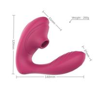 China Rechargeable G-Spot Vibrator with Suction Teasing Massage 10 Vibration Modes for sale