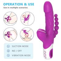 China Torbers G-Spot Vibrator Silicone Waterproof Clitoral Tongue Massager Triple Stimulation USB Rechargeable 222mm for sale