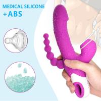 China Torbers G-Spot Vibrator Silicone Waterproof Clitoral Tongue Massager Triple Stimulation USB Rechargeable 222mm for sale