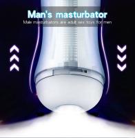 China Automatic Male Masturbation Cup with 10 Vibration Modes and 5 Speed Suction 215mm Silicone Masturbator for sale