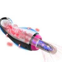 China Electric Heatable Vibration Male Masturbation Cup 10 Modes USB Charging Silicone for sale