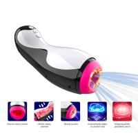 China Electric Heatable Vibration Male Masturbation Cup 10 Modes USB Charging Silicone for sale