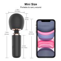 China Cordless Rechargeable Waterproof Mini Personal Wand Massager 5 Vibration Modes 3 Speeds for Women for sale