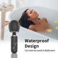 China Cordless Rechargeable Waterproof Mini Personal Wand Massager 5 Vibration Modes 3 Speeds for Women for sale