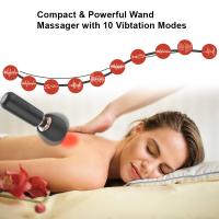 China Cordless Rechargeable Waterproof Mini Personal Wand Massager 5 Vibration Modes 3 Speeds for Women for sale