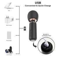 China Cordless Rechargeable Waterproof Mini Personal Wand Massager 5 Vibration Modes 3 Speeds for Women for sale
