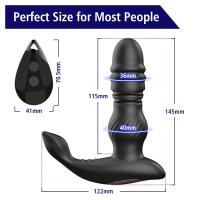 China Remote Control Thrusting Anal Vibrator Prostate Massager with 10 Vibration Modes for Men for sale