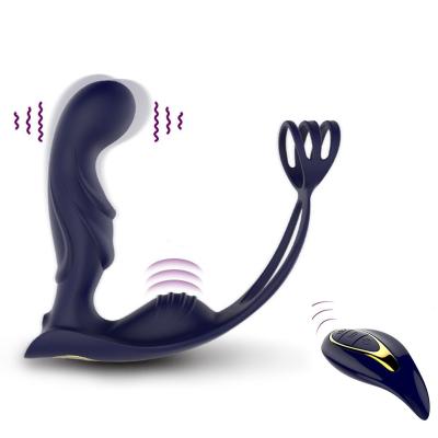 China Remote Control Anal Vibrator Prostate Massager G Spot Silicone 12 Modes USB Rechargeable IPX7 Waterproof for sale