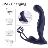 China Remote Control Anal Vibrator Prostate Massager G Spot Silicone 12 Modes USB Rechargeable IPX7 Waterproof for sale