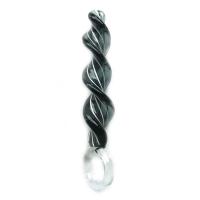China Glass Butt Plug Anal with Pull Rings Spiral Prostate Massager G-spot Stimulation Sex Toy for sale