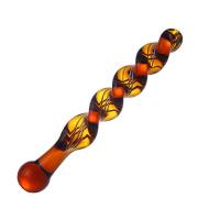 China Glass Butt Plug Anal with Pull Rings Spiral Prostate Massager G-spot Stimulation Sex Toy for sale