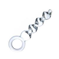 China Glass Butt Plug Anal with Pull Rings Spiral Prostate Massager G-spot Stimulation Sex Toy for sale