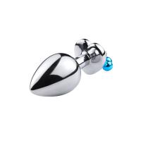 China Aluminium Anal Plug with Leash 2 Bells Metal Butt Plug Sex Toy for Women Men for sale