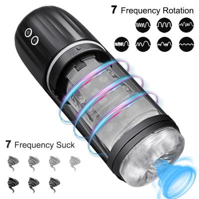 China TORBERS Automatic Sucking Male Masturbator Telescopic Rotating Vibrating Sex Toy 248.5mm 100% Waterproof for sale