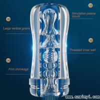 China Realistic Vibrating Masturbator Cup with 6 Modes IPX6 Waterproof TPR Male Sex Toy for sale