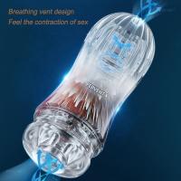 China Realistic Vibrating Masturbator Cup with 6 Modes IPX6 Waterproof TPR Male Sex Toy for sale