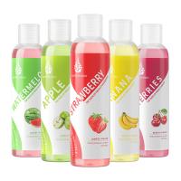 China Water Based Fruit Flavored Personal Lubricant 200ml for Oral Sex Strawberry Lemon Mint for sale