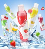 China Water Based Fruit Flavored Personal Lubricant 200ml for Oral Sex Strawberry Lemon Mint for sale