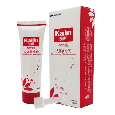 China 60ml Kailin Organic Personal Lubricant and Massage Oil Sex Lube Transparent for sale