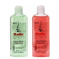China Kailin Organic Water Based Personal Lubricant 200 ml Flavored Massage Oil Strawberry Apple Blueberry Peach Lemon for sale
