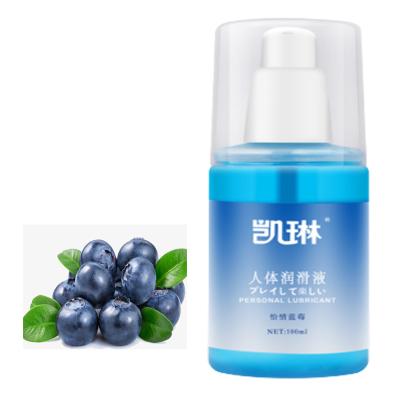 China Custom Blueberry Flavor Personal Lubricant 100ml Enlarge Oil for Oral Sex for sale