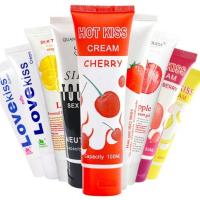 China Water Based Personal Lubricant 100ml Fruit Flavor Edible Sex Lube Wholesale for sale