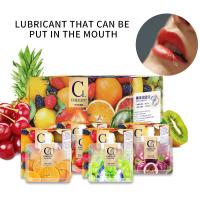 China Edible Oral Sex Lubricant Gel 15ml 8 Pack Fruit Flavored Anal Vaginal Lube for Adult Gay Couples for sale