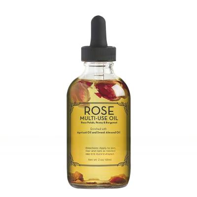 China Wholesale Private Label Natural Organic Rose Petal Oil for Face Body Hair Care 60ml for sale