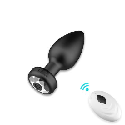 China Remote Control Anal Plug USB Rechargeable Silicone Vibrator Strong Vibration Adult Sex Toy 10 Speed for sale