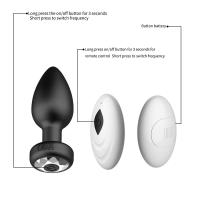 China Remote Control Anal Plug USB Rechargeable Silicone Vibrator Strong Vibration Adult Sex Toy 10 Speed for sale