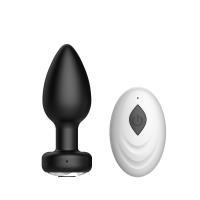 China Remote Wireless Electric Shock Butt Plug Silicone Adult Anal Vibrator Sex Toy 10 Speed for sale