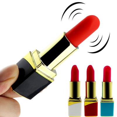China Mini Rechargeable Silicone Lipstick Vibrator for Clitoral Stimulation 10 Speed for sale