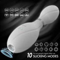 China Wholesale Silicone Vibrating Wand Massager 10 Suction Modes Strong Sucking Vibrator for Women for sale