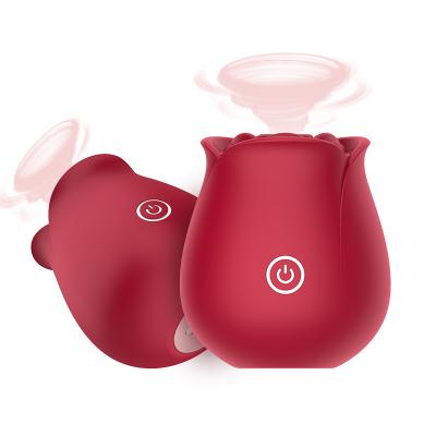 China Wholesale Silicone Rose Vibrator Nipple Stimulator Waterproof G Spot Clitoris Sucking Toy for Women 10 Speed for sale
