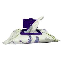 China OEM Lavender Makeup Remover Facial Wipes 40pcs Biodegradable Bamboo Cotton 15x18cm for sale