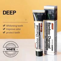 China Custom logo teeth whitening bamboo charcoal toothpaste for sale