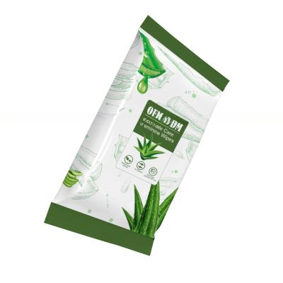 China Custom Logo Aloe Vera Biodegradable Flushable Feminine Hygiene Wipes 20pcs for sale