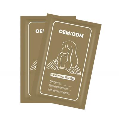China Private Label Intimate Cleansing Wet Wipes for Women 20pcs pH Balanced Feminine Care for sale