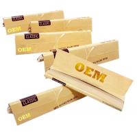 China Organic Hemp Rolling Paper King Size Slim 107x44mm Unbleached Natural Gum for sale