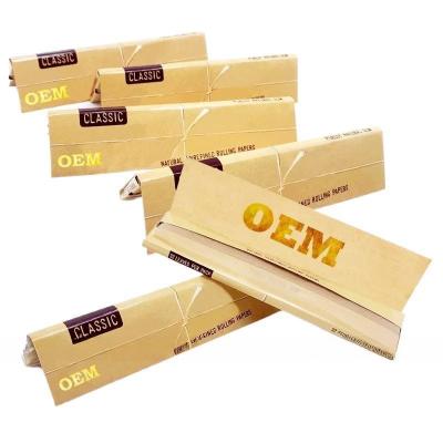 China Organic Hemp Rolling Paper King Size Slim 107x44mm Unbleached Natural Gum for sale